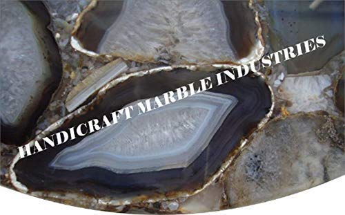Natural Brown Agate Stone Round 30" x 30" Inch Coffee Table Top, Dark Brown Agate Stone Centre Table Top, Agate Stone Round Dining Table Top, Pronounce Agate, Piece Of Conversation, Family HeirLoom