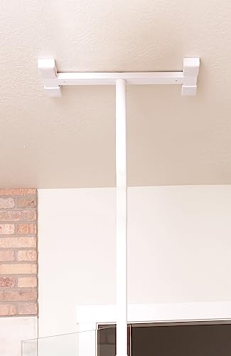 Stander Security Pole, Floor to Ceiling Transfer Pole, Elderly Grab Bar and Bathroom Rail with Padded Handle, Iceberg White