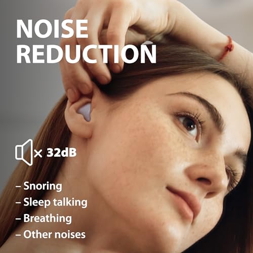 PQ Wax Ear Plugs for Sleeping - 28 Silicone Wax Earplugs for Sleeping and Swimming, Gel Ear Plugs for Noise Cancelling, Sleeping Earplugs, Sound Blocking Level of 32 Db (28 Pillows), Color: White