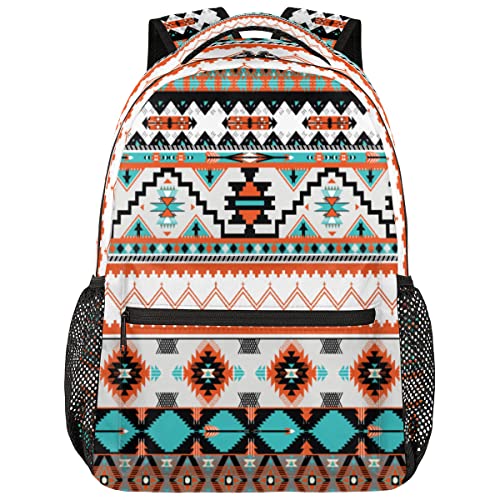 TropicalLife Backpack for School, Tribal Aztec Backpacks with Laptop Compartment for Boys Girls Adults Teens, Lightweight Travel Bookbag for Middle School College High School Students