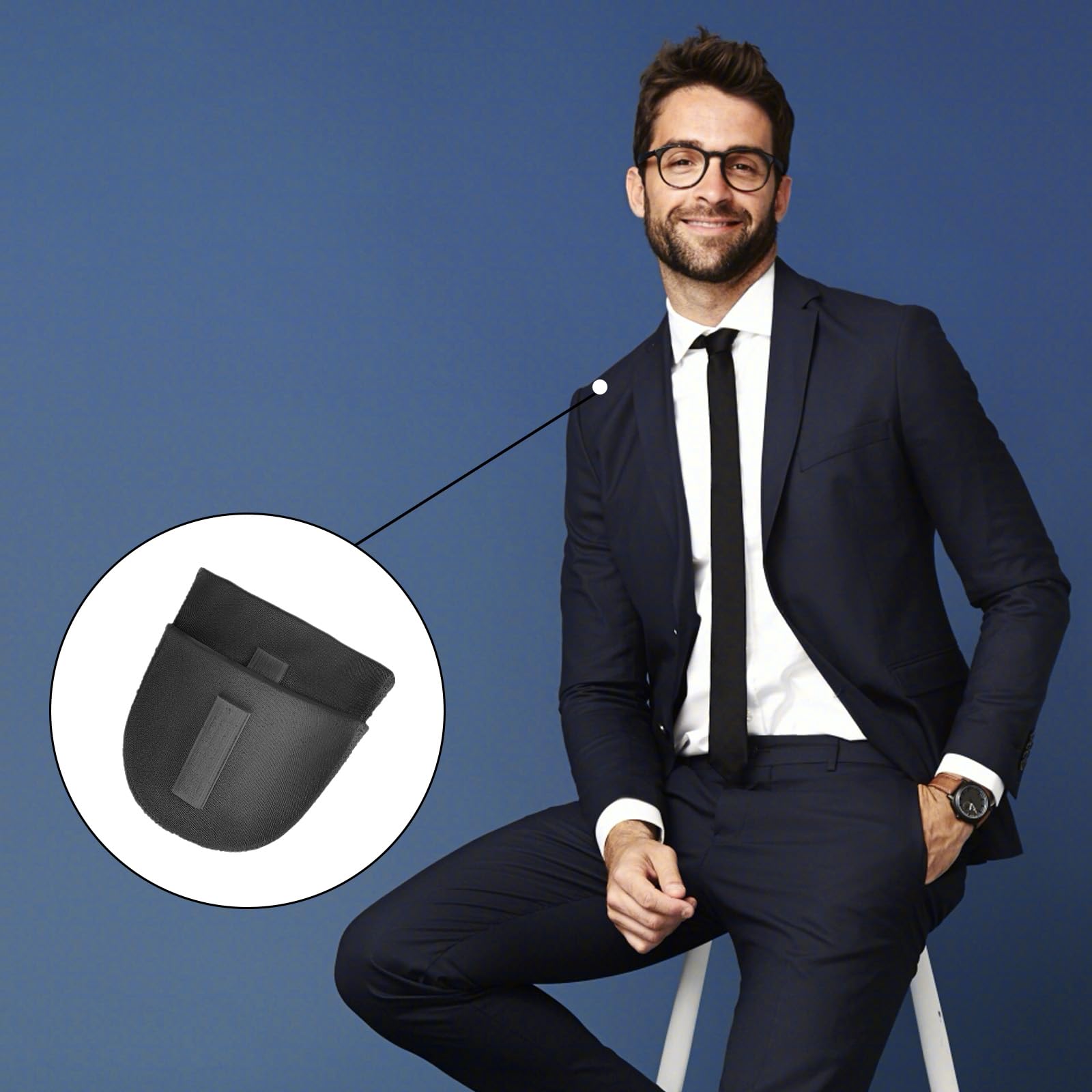 WLLHYF 2 Pairs Set-in Shoulder Pads Thickness 1.5cm Breathable Sponge Pads Shoulder Enhancer Sewing Supplies for Women Men Sloping High Low Shoulders Blazer Suit T-Shirt (Black+White)