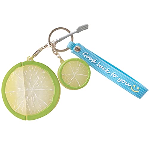 Silicone Case for Airpods Pro, Cute Lemon Pineapple Fruit Crab Protective Soft Rubber Cover Skin with Anti-Lost Keychain (Lemon Case 2)