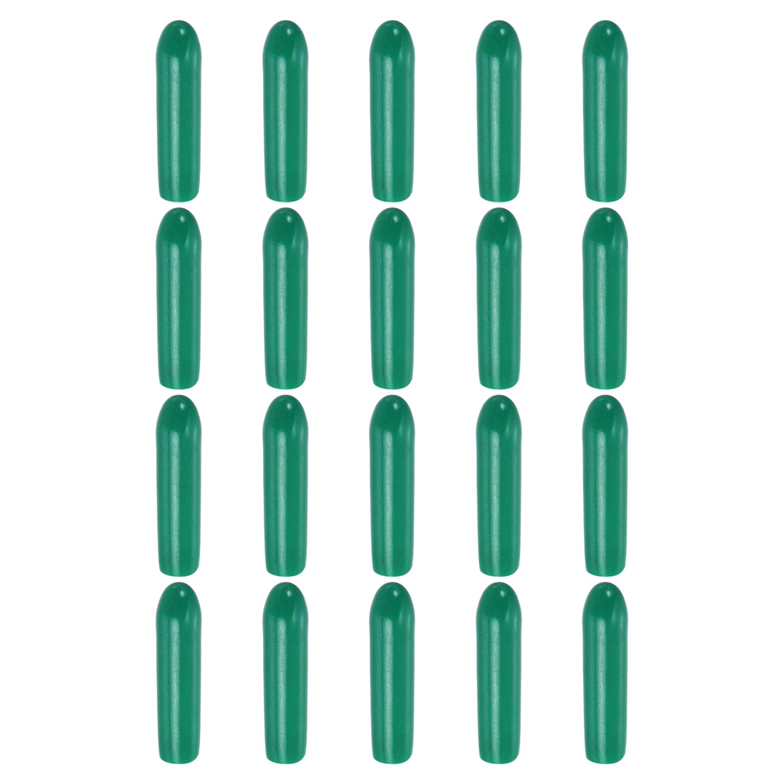 uxcell 50Pcs Rubber End Caps, 5.5mm/0.22" ID Flexible Rubber Caps, PVC Caps Rubber Screw for Bolts Screw Caps Thread Protectors Tube Screw Bolt, Green