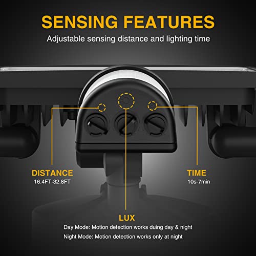 Onforu 100W LED Security Lights Motion Sensor Light Outdoor, 9000lm Super Bright Flood Light Motion Detector with 3 Head, IP65 Waterproof Exterior Floodlight, 6000K Wall Light for Entryway, Garage