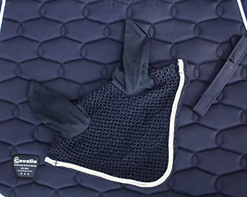 Tack Shack of Ocala Cavallo Halima Eventing/All Purpose Saddle Pad with Matching Hanne Fly Bonnet, Saddle Pads for Horses, Saddle Pad, Saddle Towel, Fly Bonnet, Fly Bonnet for Horses, Pet Supplies
