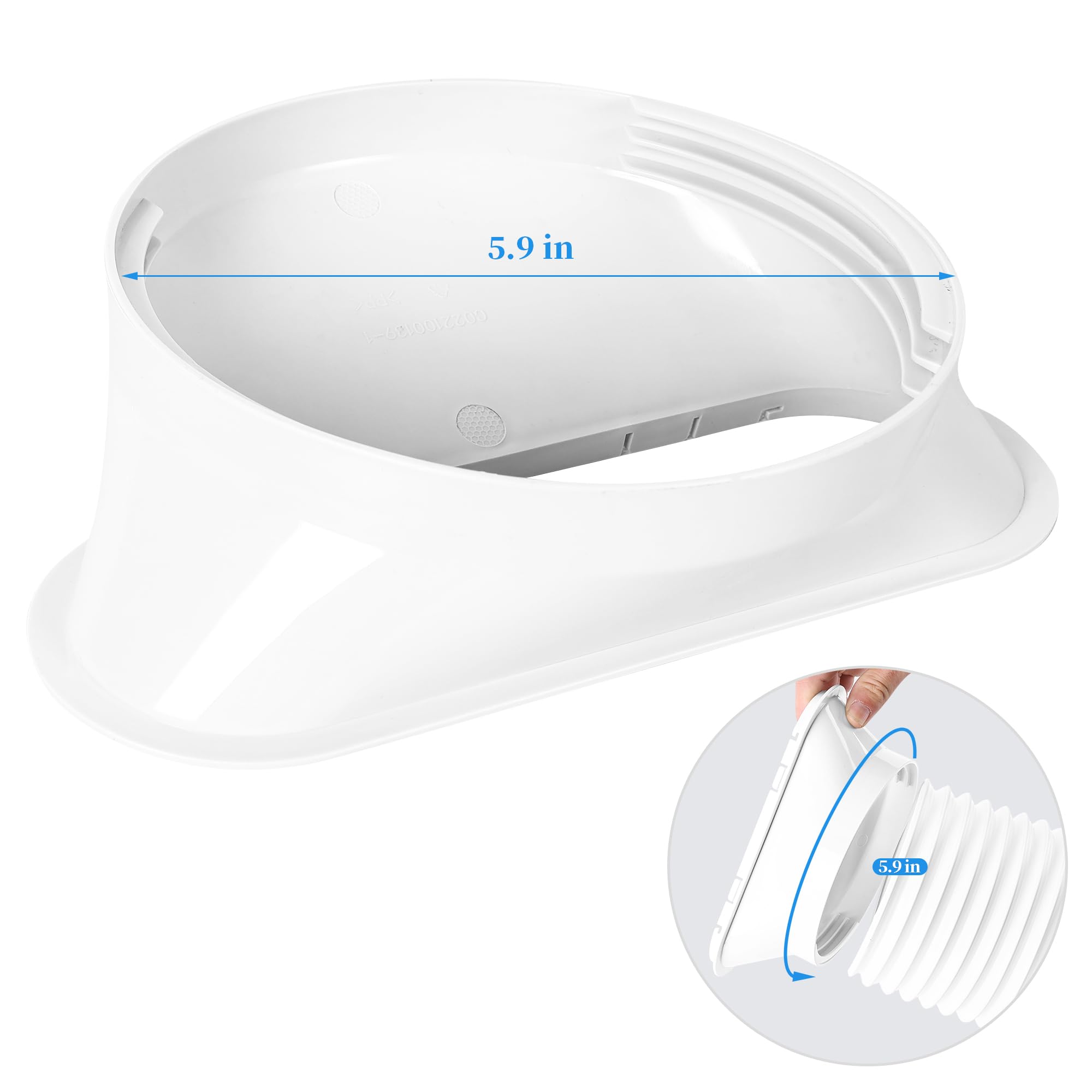 Portable AC Window Vent Kit - Complete Air Conditioner Window Kit for Sliding Window AC Window Seal for Anti-Clockwise Thread 5.9β AC Exhaust Hose