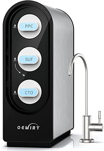 OEMIRY 0.01Îźm Ultra-Filtration Under Sink Water Filter System, 3-Stage High Capacity for Sink, Reduce Lead, Chlorine, Fluoride, Heavy Metals, Bad Taste & Odor