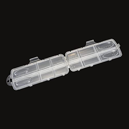 Lure Organizer Box, 12 Grids Transparent Bead Storage Organizer Case, Durable and Portable Storage Container for Beads Crafts Fishing Tackles Yuans