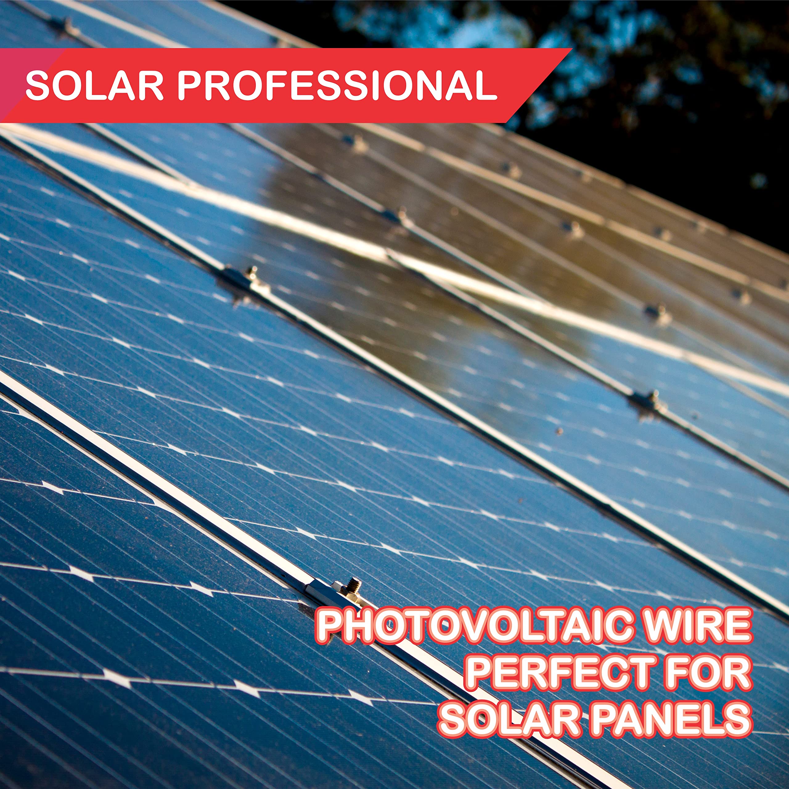 NATIONAL Wire&Cable 10 Gauge Solar Panel Professional Wire - Made in USA - 30 Ft Copper PV Wire UV Resistant Cable for Boat Marine Automotive RV Solar Panel Outdoor - Black