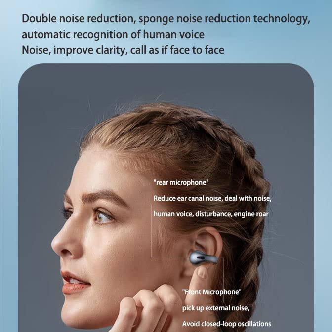 TEDATATA Open Ear Wireless Headphones Bone Conduction Earphones,Waterproof Headset LED Power Display HiFi Stereo Sound Earphones for Sport, Workouts, Running, Cycling(White)