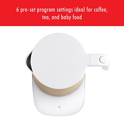 ZWILLING Enfinigy 1.56-qt Cool Touch Electric Kettle Pro, Cordless Tea Kettle, Gold