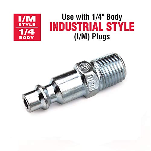 Primefit M1406-5 3-Way Hex Style Air Manifold with Industrial 6-Ball Brass Couplers, 1/4"