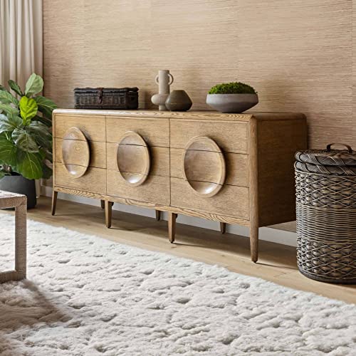 The Basket Lady Covered Wicker Storage Basket, Large, 20 in L x 14 in W x 8 in H, Sandstone
