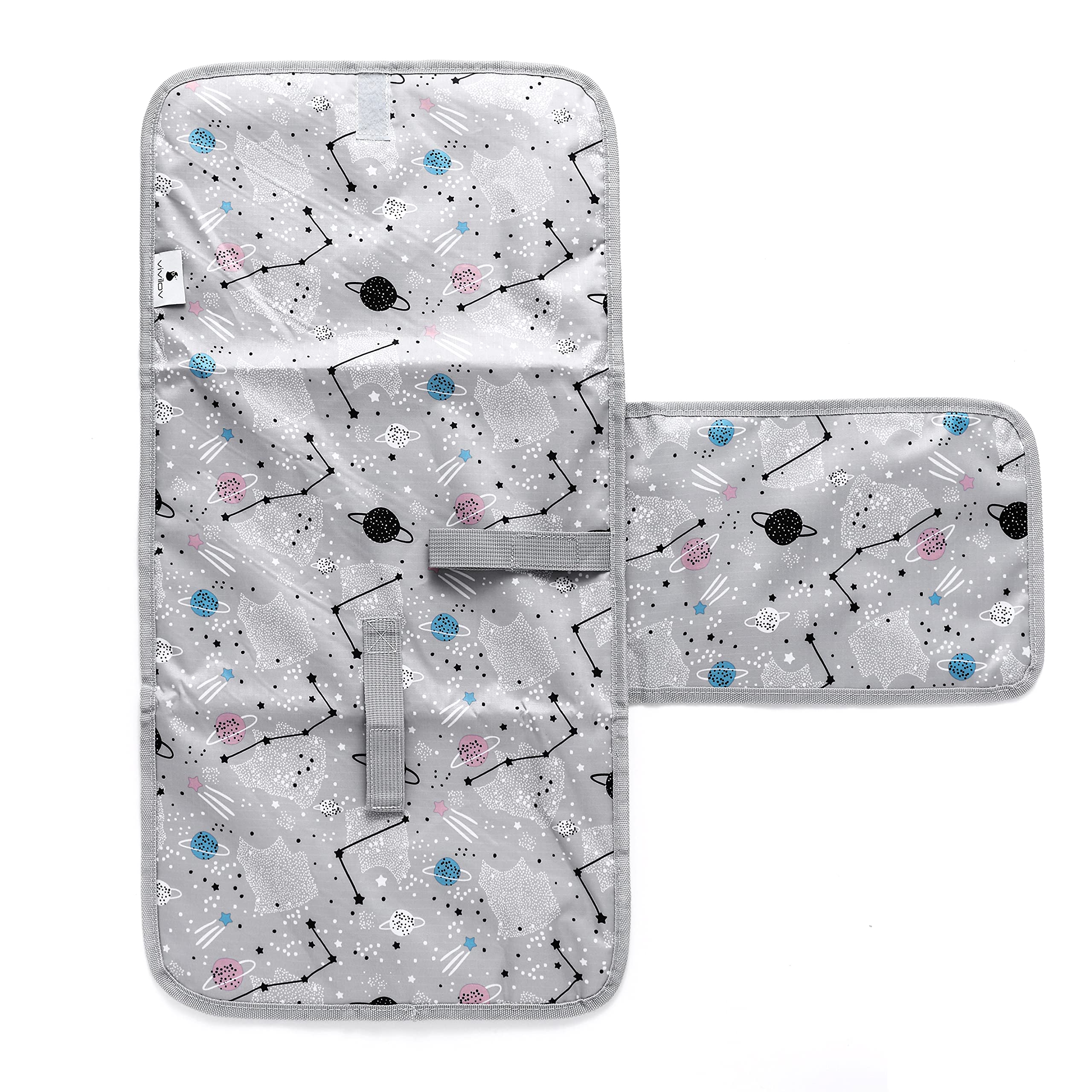 Portable Baby Changing Pad - Waterproof Diaper Changing Pad with Extra Diaper Pocket - Diaper Travel Changing Mat - Foldable & Lightweight Changing Mat for Newborn - Large Size 26.5"X16"