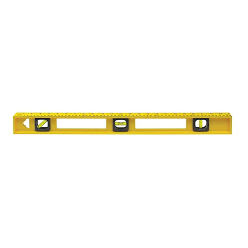 Swanson Tool Co PL0024 24 inch Speedlite Ruled-Edge Composite Level with Inches/Metric Marks (60 cm) 3 Bubble Vials for 0Β°/90Β°/45Β° Measurements,Yellow
