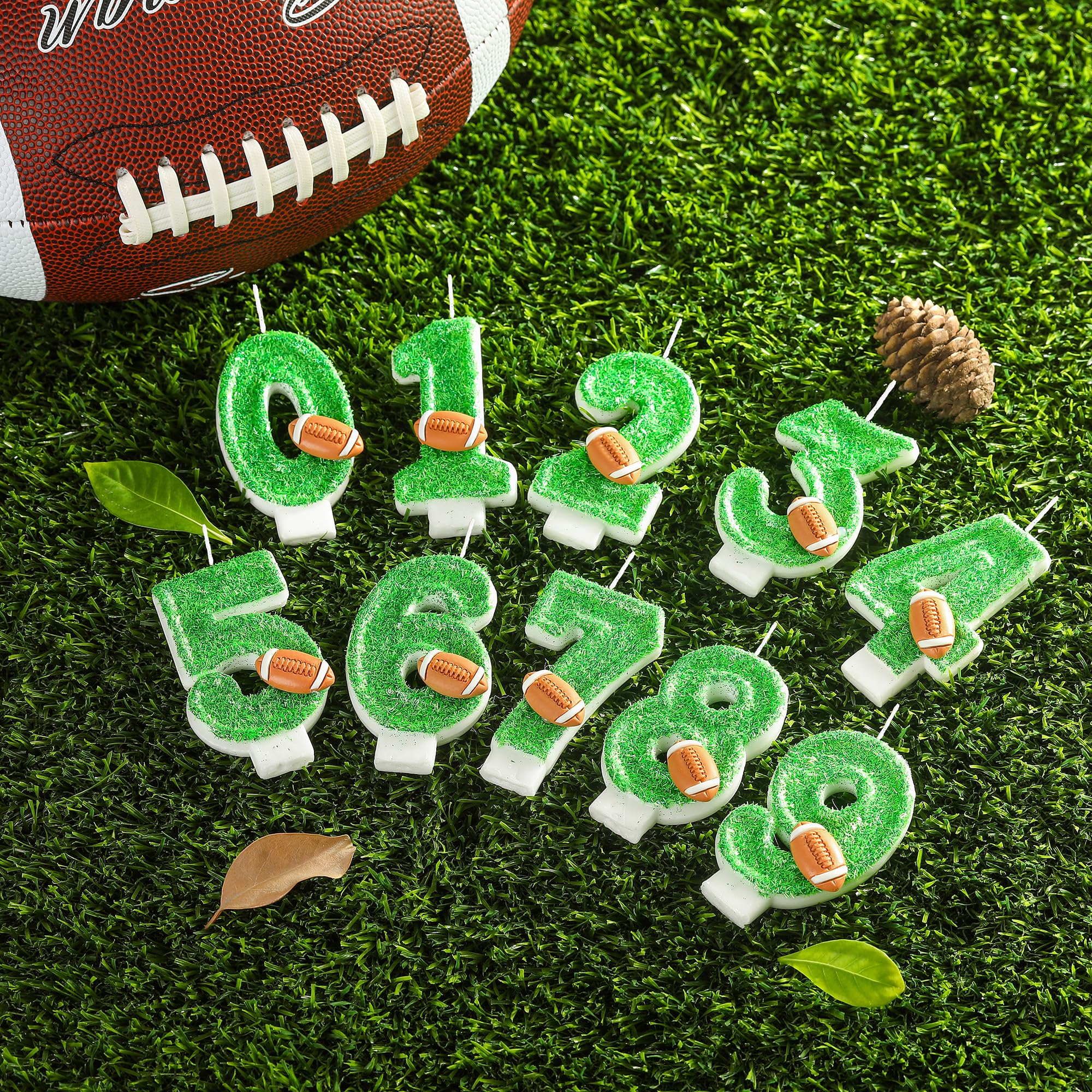 PHD CAKE 2.76 Inch Number 1 Football Birthday Candles, Football Themed Number Candles, Party Celebration