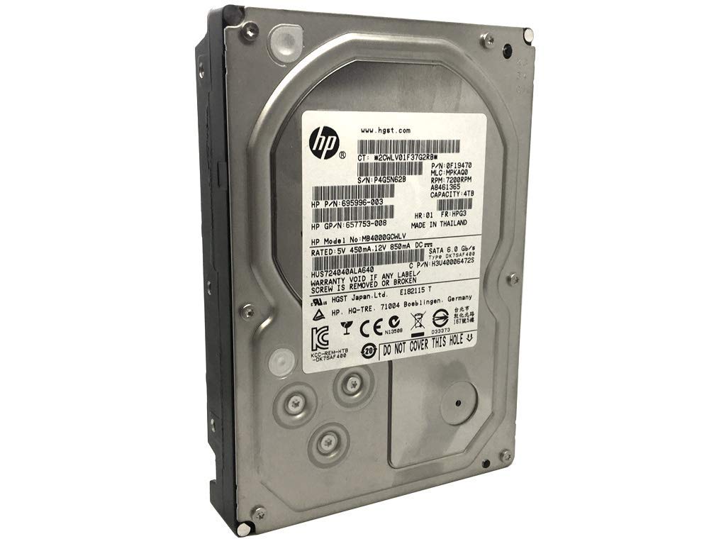 HP/HGST Ultrastar 7K4000 HUS724040ALA640 (0F19470 | 695996-003) 4TB 7200RPM 64MB Cache SATA 6.0Gb/s 3.5" Enterprise Hard Drive - 3 Year Warranty (Renewed)