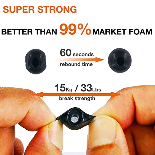 TENNMAK Memory Foam Ear Tips Replacement for AirPods Pro/AirPods Pro 2nd Generation 2022 Earbuds Eartips Earpad (XS/S/M/L)