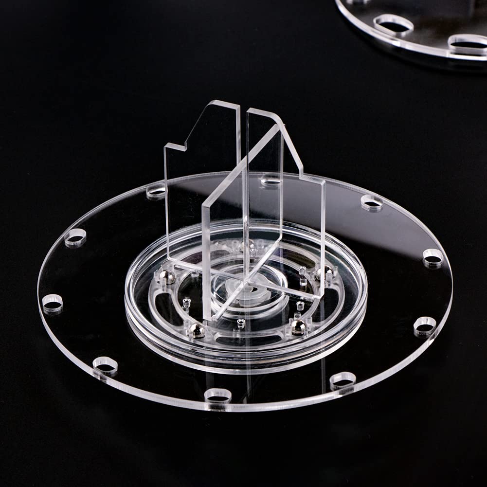Yoseng 10 Hole Drying Rack Storage Display Bracket Shelf Holder Specifically Design for Oval ink blending brushes,spinning storage caddy(Transparent color)
