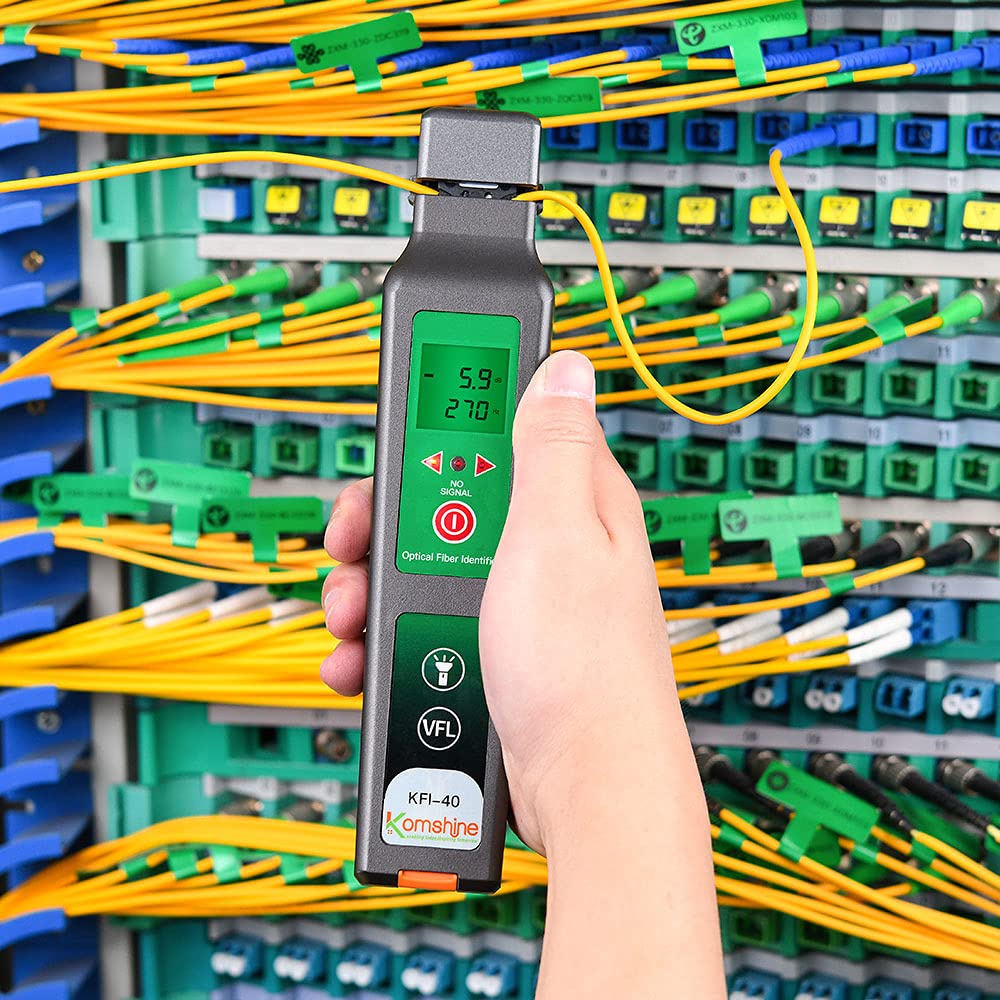 New Optical Fiber Identifier Komshine KFI-40 Fiber Detector with 10mw VFL Function, LED Display