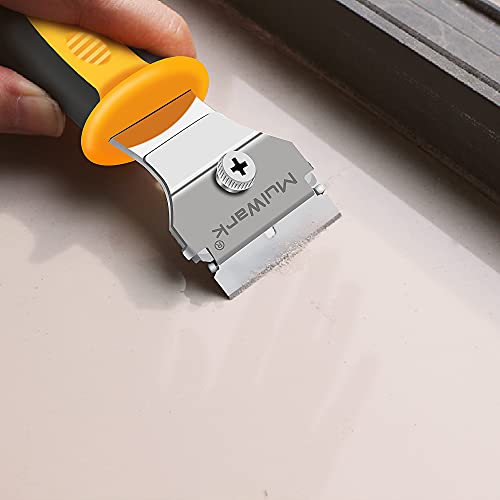 Multi-Purpose Razor Blade Scraper | Razor Scraper Set w/ 10pcs Extra Blades Cleaning Scraper Tool - Window Scraper, Glass Scraper, Blade Scraper, Paint Scraper, Oven Scraper- Extendable-Handle Design
