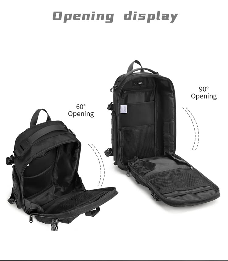 Uaskmeyt Sling Bag for Men, Sling Backpack Shoulder Crossbody Bag Waterproof Heavy Duty Over Shoulder Bag Large Capacity Casaul Daypacks (Black)
