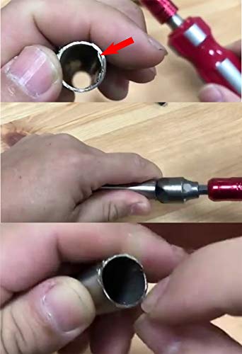ORXPLUS Tools 5 Flute Metal Deburring Chamfer Drill Bit for Cleaning Pipe/Tube Burr, 87 Degree Quick Release Shank Fits for 1/8"-3/4"(3mm-19mm)