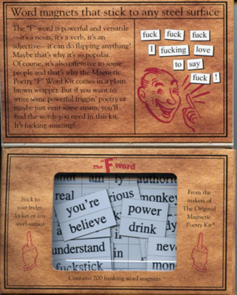 Magnetic Poetry - F Word Kit - Words for Refrigerator - Write Poems and Letters on the Fridge - Made in the USA