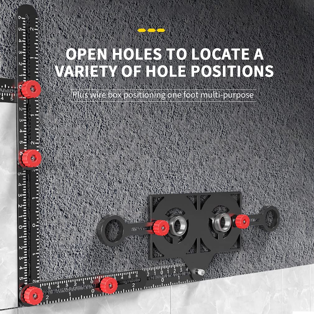 Multi Angle Aluminum Alloy Measuring Ruler, 16-Sided Angle Measurement Tool with Hole Punch Locator, Aluminum Alloy Multi-Function Angle Ruler (16-Sided)