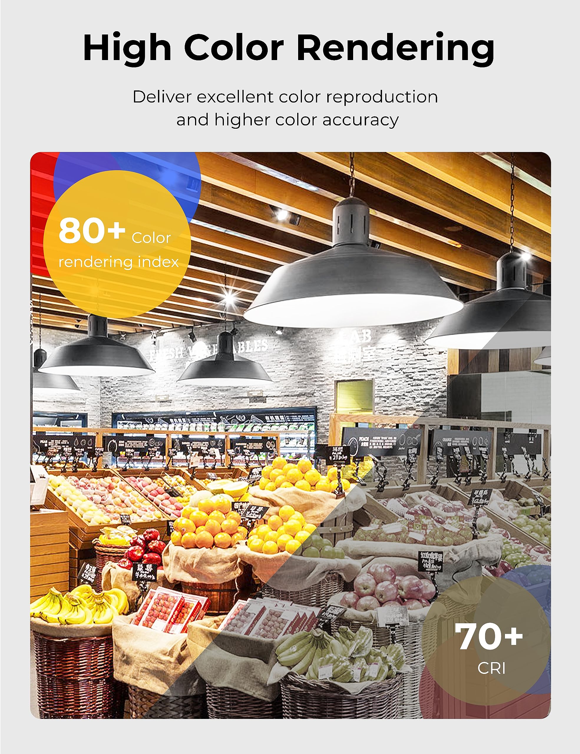 UNILAMP 300 Watt Equivalent Light Bulb, 33W LED Light Bulb E26 Daylight 5000K, Super Bright 4060LM, A23 LED Edison Screw Bulb for Garage, Warehouse, Street Backyard, Non-Dimmable, 2-Pack