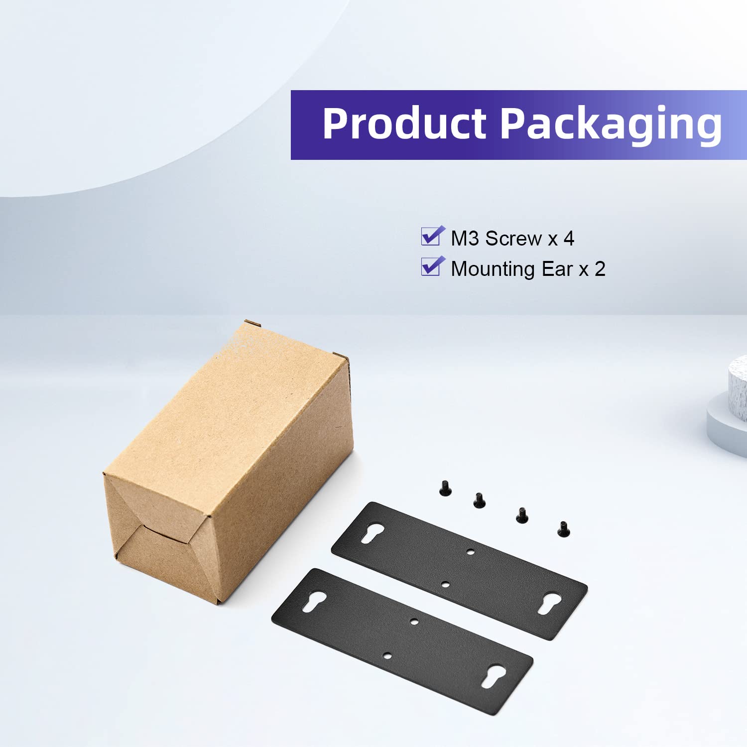 PhyinLan Wall Rack Mount Kit Universal Metal Wall-Mount Rack Ears for Switches 2-Pack