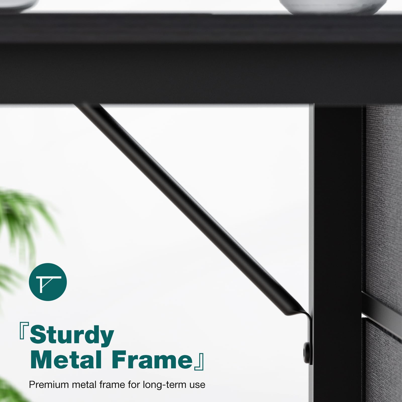 SMUG Computer Desk with Storage Drawers,Small Office Desk Modern Simple Study Writing Table for Home, Black 40 Inch