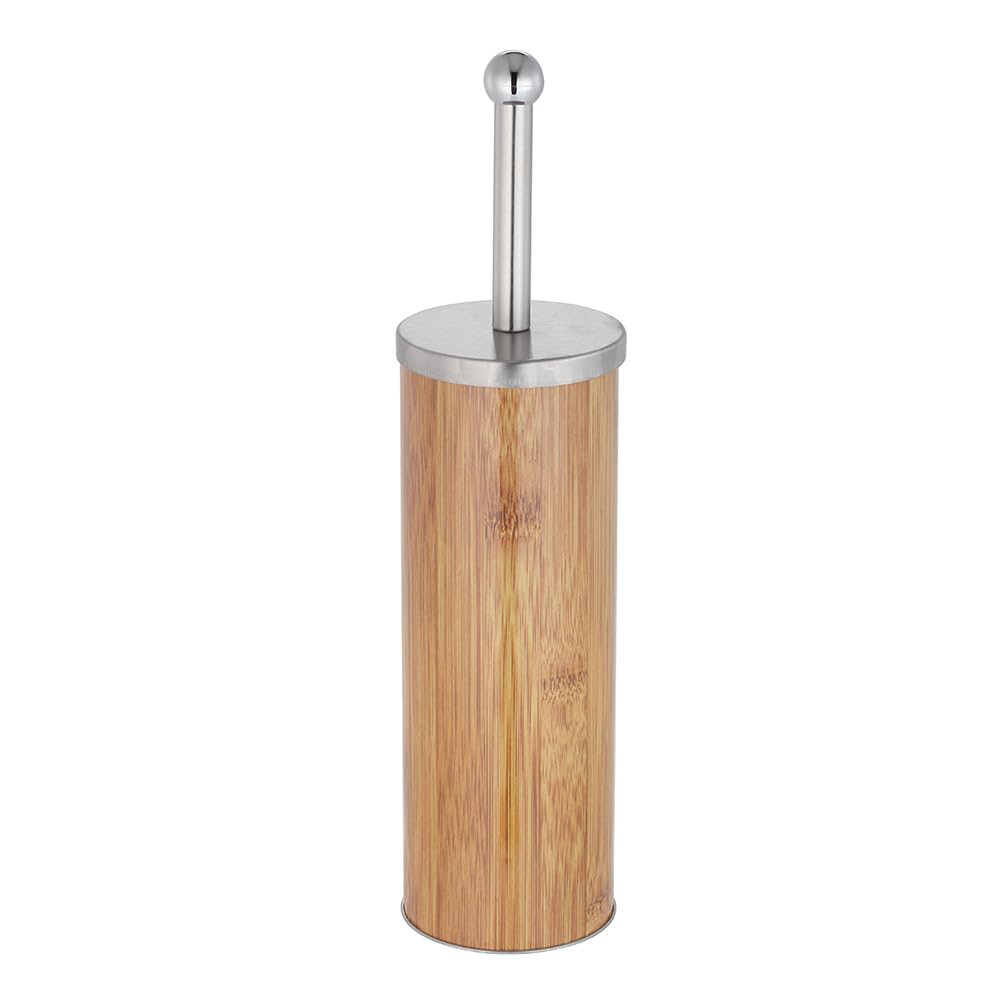 Zahari Home Woodland Metal Step Can 5 Liters/ 1.3 Gallon Soft Close Wastebasket for Bathroom, Bedroom, Kitchen, Office - Includes Removable Liner Bucket, Natural