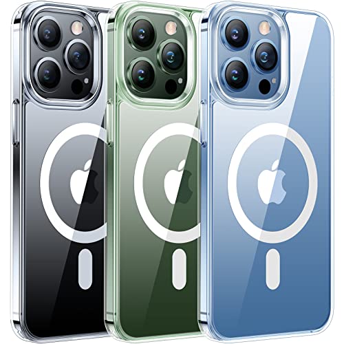 TORRAS Magnetic Designed for iPhone 13 Pro Max Case, [Military Grade Drop Tested] [Compatible with MagSafe] Shockproof Hard Soft Slim Protective Case for iPhone 13 Pro Max, Clear