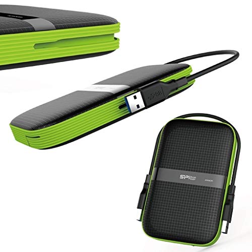 Silicon Power 2 TB External Portable Hard Drive Rugged Armor A60 Shockproof Water-Resistant 2.5-Inch USB 3.0, Military Grade MIL-STD-810G & IPX4, for PC/Mac/Xbox One/Xbox 360/PS4/PS4 Pro/PS4 Black