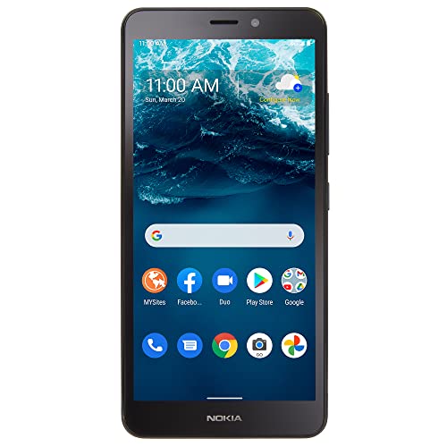 Total by Verizon Samsung Galaxy A03s, 32GB, Black - Prepaid Smartphone (Locked) & TracFone Nokia C100, 32GB, Blue - Prepaid Smartphone (Locked)