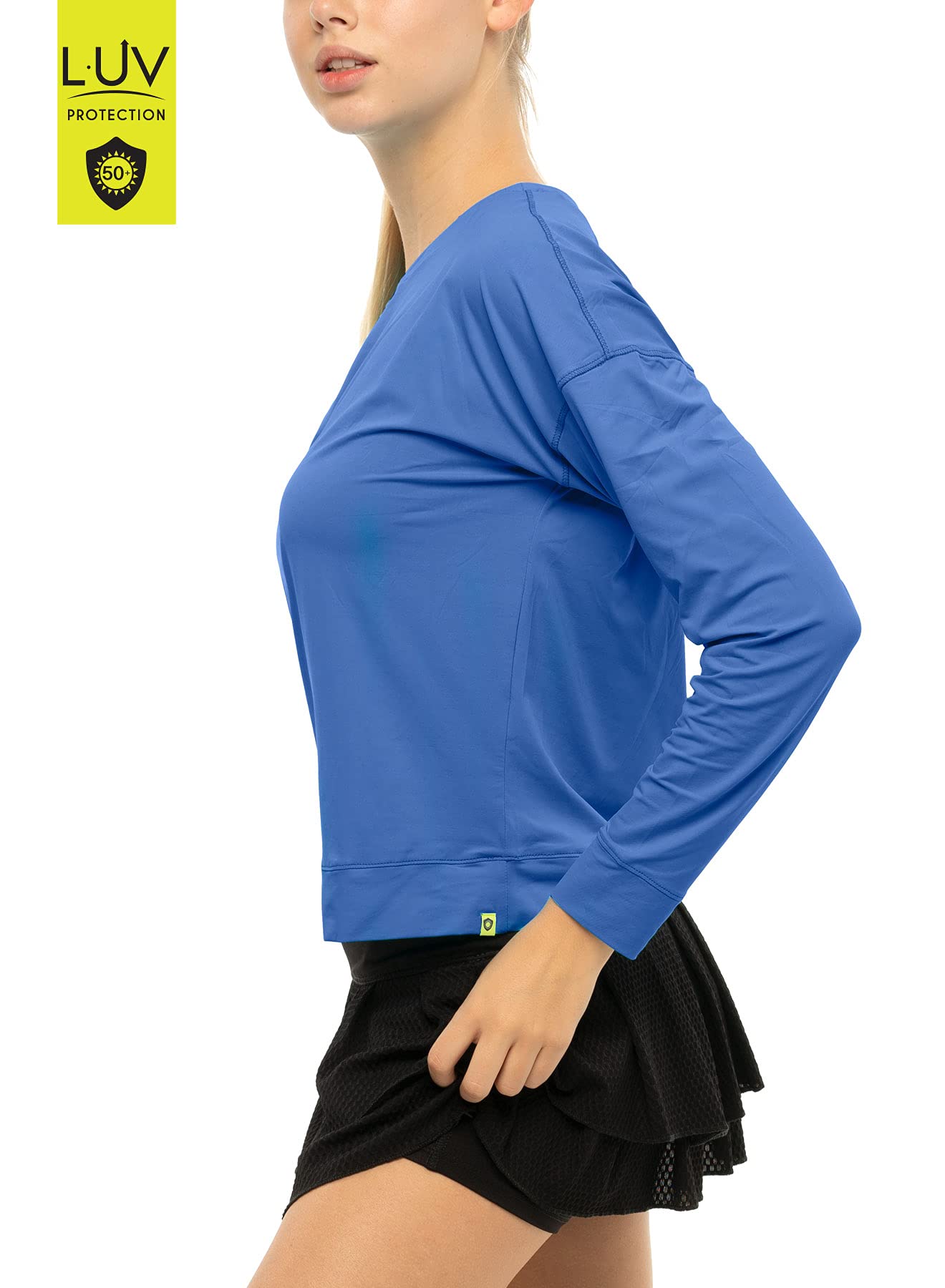 Lucky In Love Women's Hype Long Sleeve with UV Protection (Blue Marine, Large)