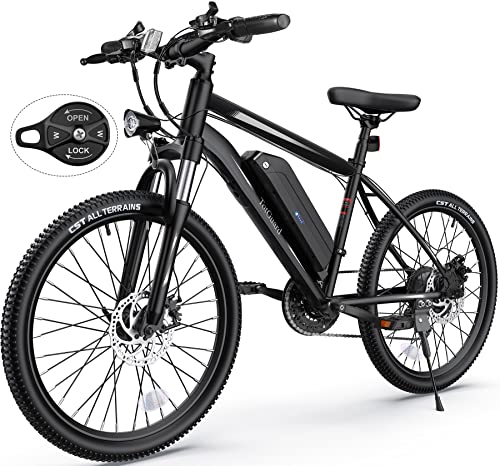 TotGuard Electric Bike, Electric Bike for Adults, 26" Ebike 350W Adult Electric Bicycles, 19.8MPH Electric Mountain Bike, 36V 374.4WH Battery, Suspension Fork, Shimano 21 Speed Gears