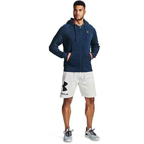 Under Armour mens Rival Fleece Full Zip Hoodie , Academy Blue (408)/Onyx White , 3X-Large