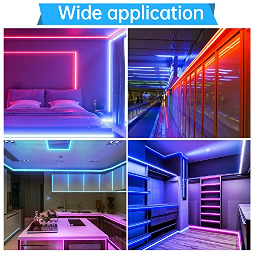 Muzata 5Pack 3.3FT/1M Plus-Size LED Channel System for Waterproof LED Strip up to 16mm Width Silver LED Strip Channel 18x13mm Clear Anti-UV Sun Protect Cover U103 WT