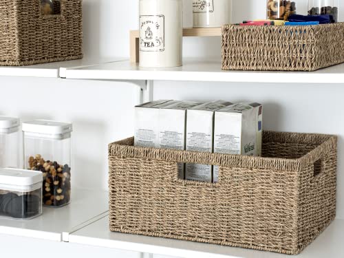 StorageWorks Jumbo Wicker Basket & StorageWorks Large Wicker Baskets