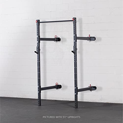 Titan Fitness T-3 Series 82-inch Wall Mounted Folding Power Rack, Space Savings Rack, Folds up to 5†from the Wall