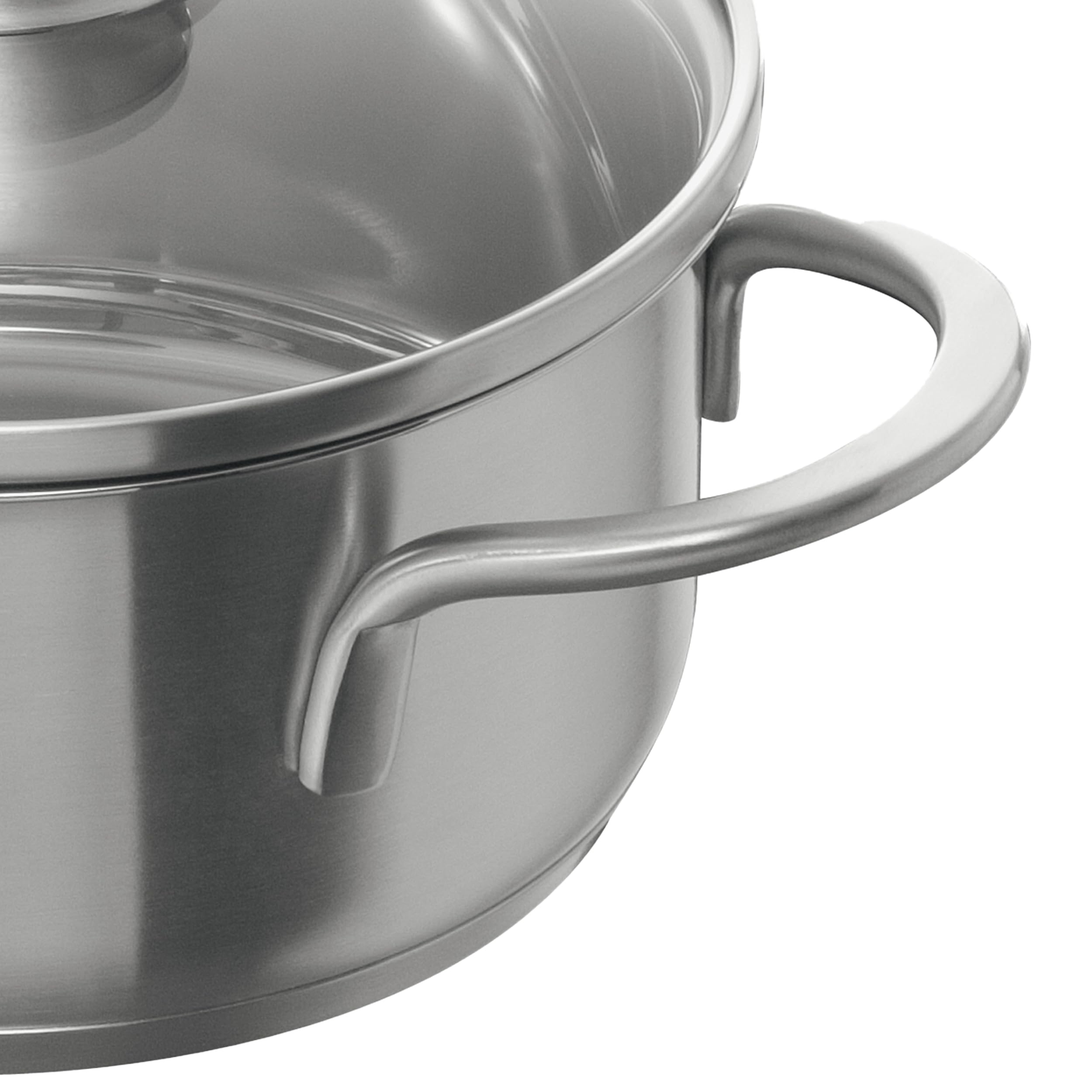 Zwilling Nova 1.5 L Stainless Steel Stew Pot with Glass Lid (Casserole) Suitable for All Stove Tops - 16 cm Diameter