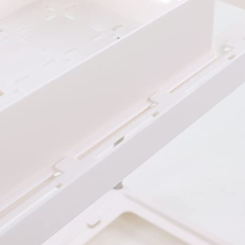 Under Sink Organizer and Storage, 2 Tier Under Sink Storage Cabinet Organizer, Cabinet Basket Sliding Drawer Pull Out Drawer Under Sink Shelves Counter Organizer for Bathroom (White)