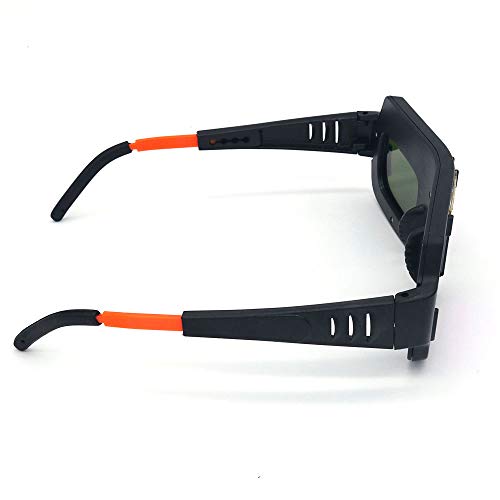 NUZAMAS Welding Glasses Eyes Protection Goggles, Solar Auto Darkening Welding Goggles, Welder Safety Protective Tools, PC Lens Welding Soldering Sight Protection, Comes with Glasses Case