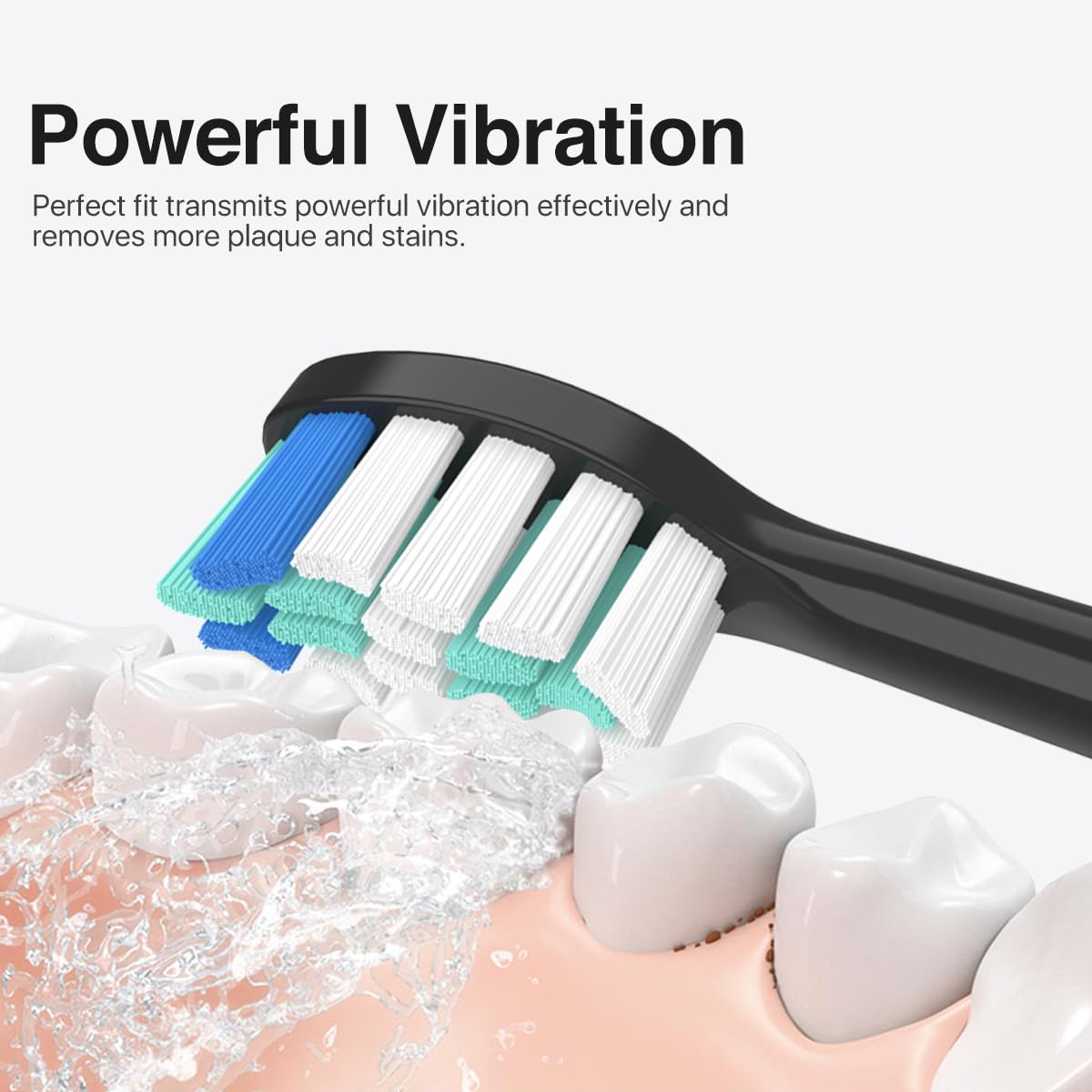 Senyum Replacement Toothbrush Heads - Compatible with Philips Sonicare Electric Toothbrush (Snap-On),8 Pack
