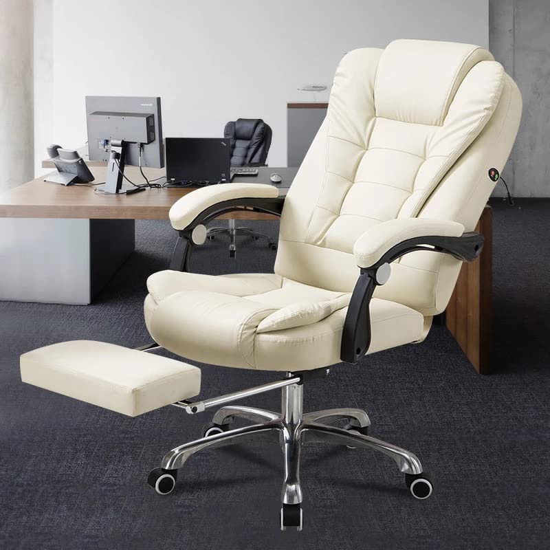 TJLSS Office Chair Multifunction Office Computer Chair Swivel Reclining Boss Chair Household Study Room