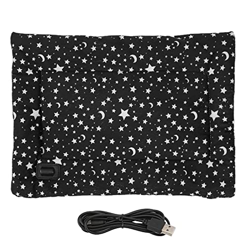 plplaaoo Adjustable Washable Pet Warmer Pad, USB Pet Heating Mat, Foldable Electric Blankets, Indoor Warming Mat for Indoor Pet Warming (25 * 35 A)