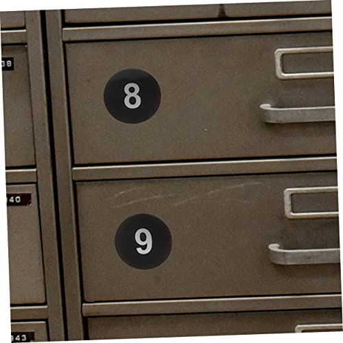Tofficu 60 Sheets Locker Self-Adhesive Organizing of Digital Mail Bins - Cm for Adhesive Inventory Classification Number Label Stickers Decals Tool Sticker Sign Office Vinyl Round