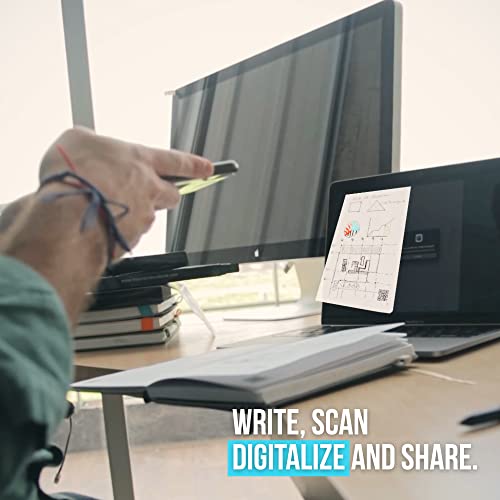 THESMARTNOTEBOOK Letter Dotted Luxury Hard Cover | 190 Pages | 100g | Eco-Friendly Smart Note-Taking | Free App for Digital Note-Taking and Organization | Black